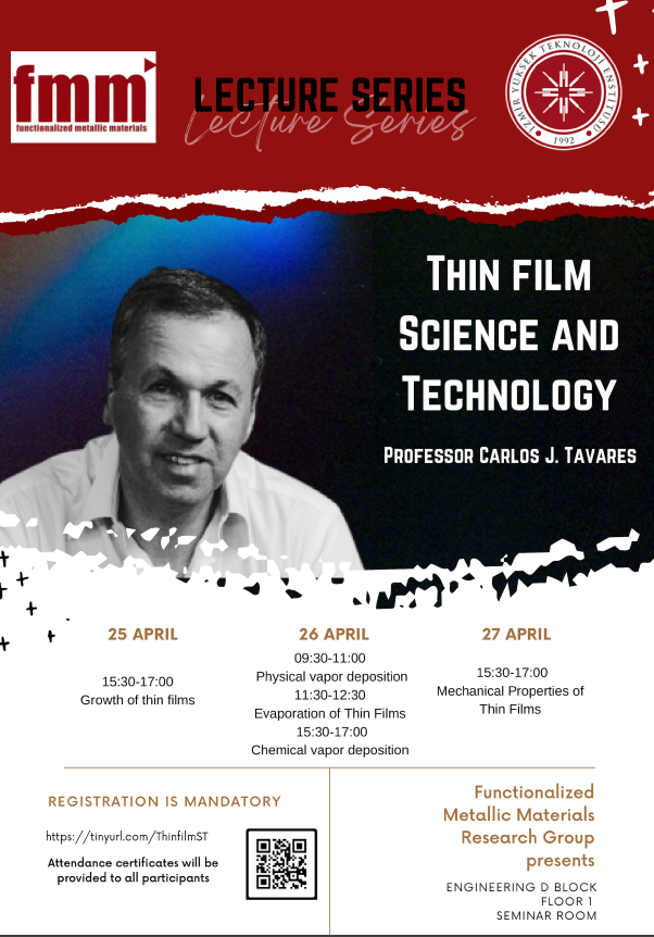 Lecture series on Thin film Science and Technology – Functionalized ...